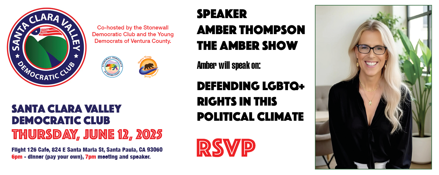 Speaker Amber Thompson on June 12, 2025 – Santa Clara Valley Democrats